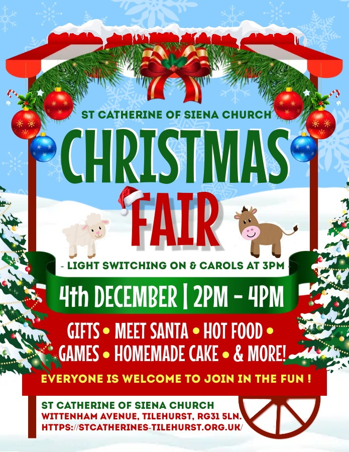 Christmas Fair – Saturday 4th December 2021 – St Catherine's