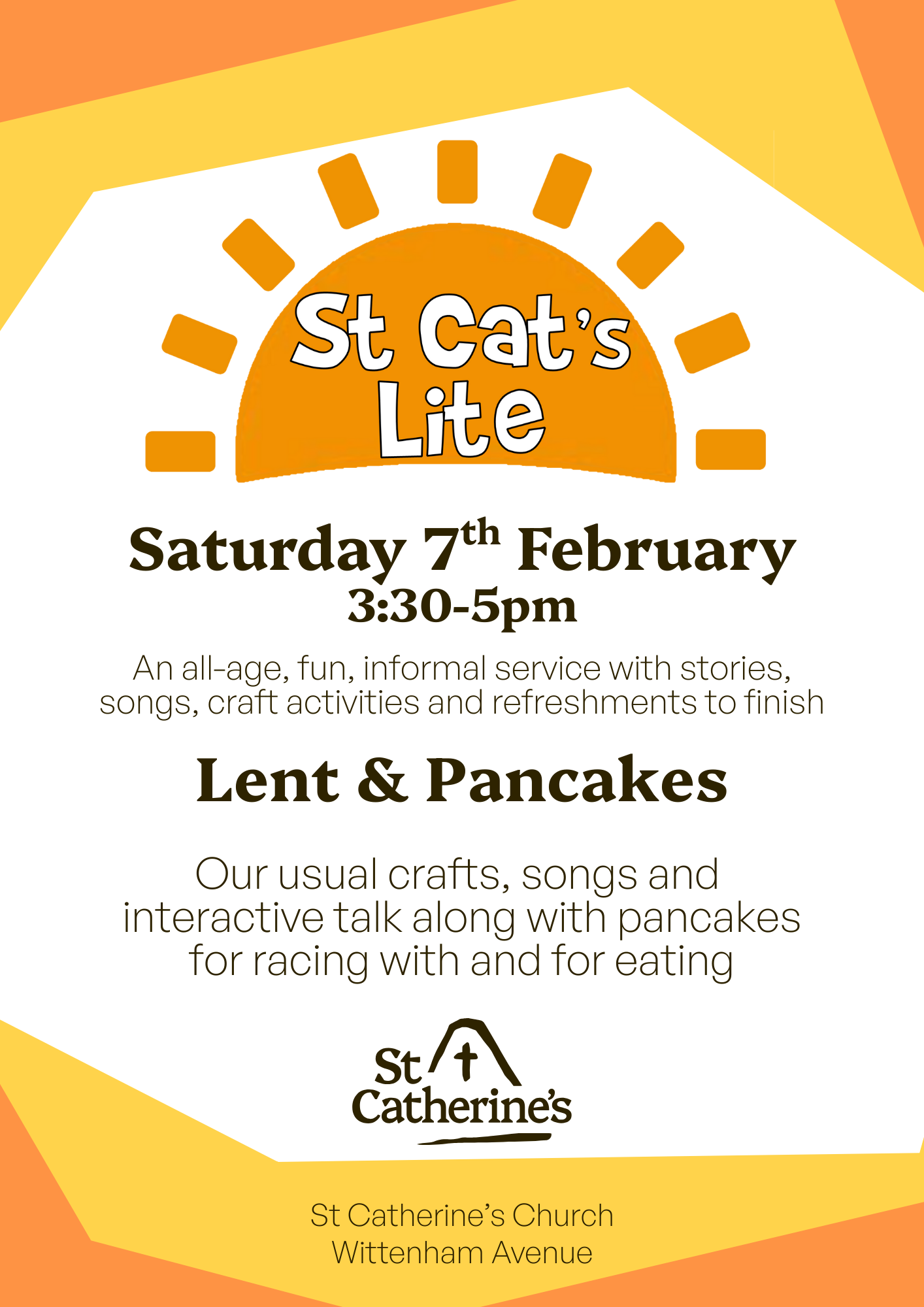 St Cat’s Lite – Saturday 7th Feb – St Catherine's